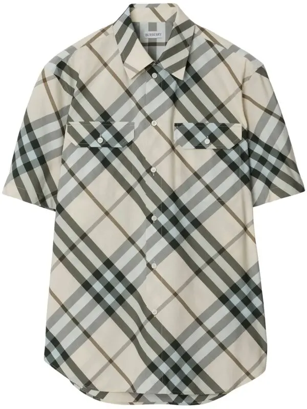 Burberry Nova Check-jacquard Shirt - Neutrals