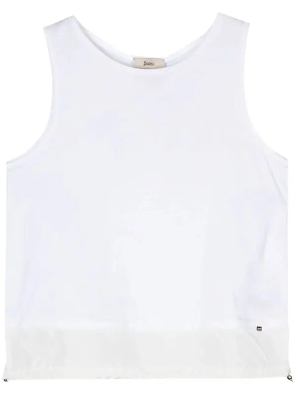Herno Logo Plaque Cotton Tank Top