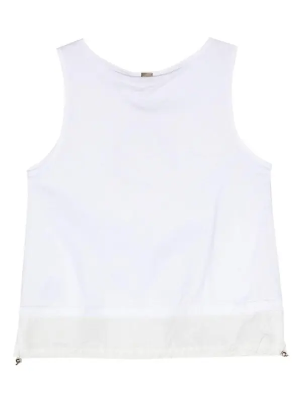 Herno Logo Plaque Cotton Tank Top