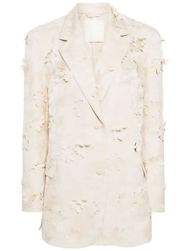 JNBY Floral Appliqué Blazer - Neutrals