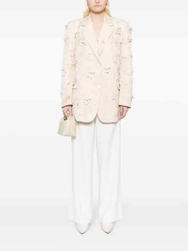 JNBY Floral Appliqué Blazer - Neutrals