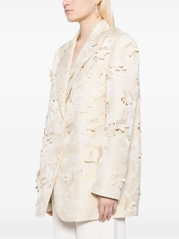 JNBY Floral Appliqué Blazer - Neutrals