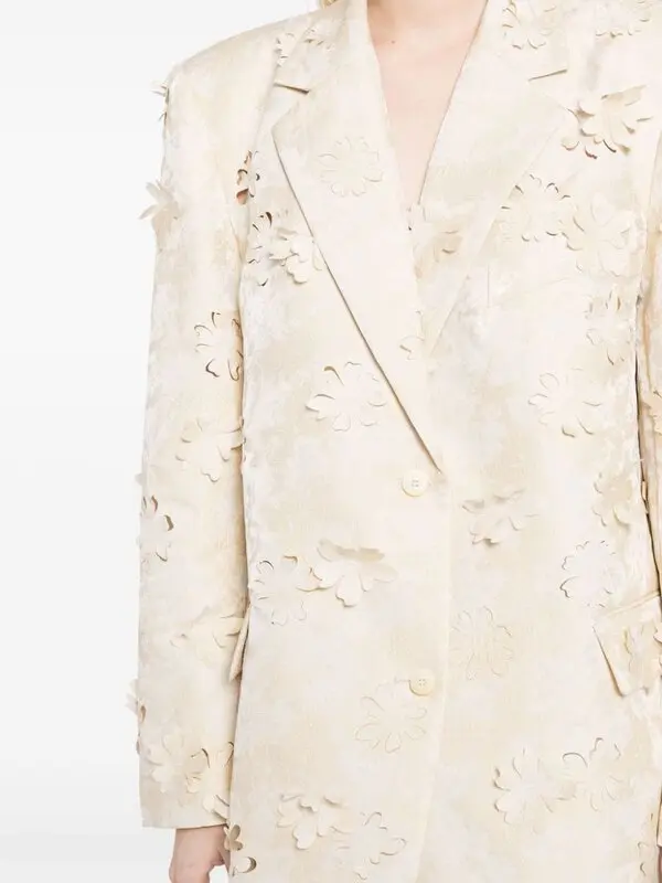 JNBY Floral Appliqué Blazer - Neutrals