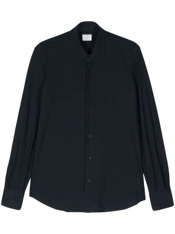 MAZZARELLI Tonal Stitching Cotton Shirt