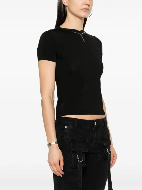 Y/project Logo-appliqué T-shirt - Black