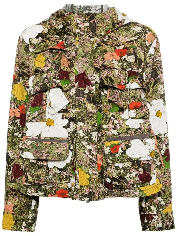 JNBY Floral-print Hooded Jacket