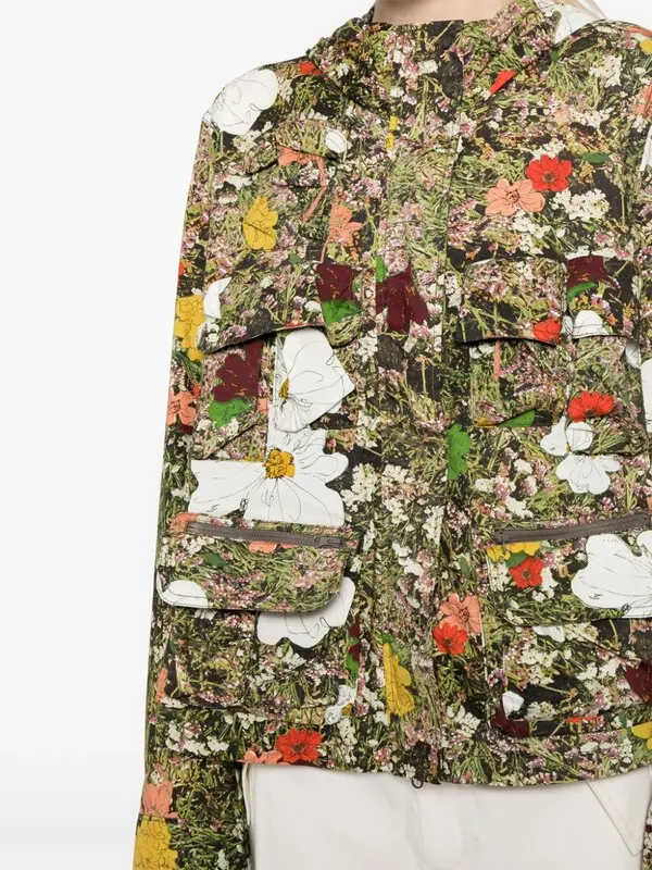JNBY Floral-print Hooded Jacket
