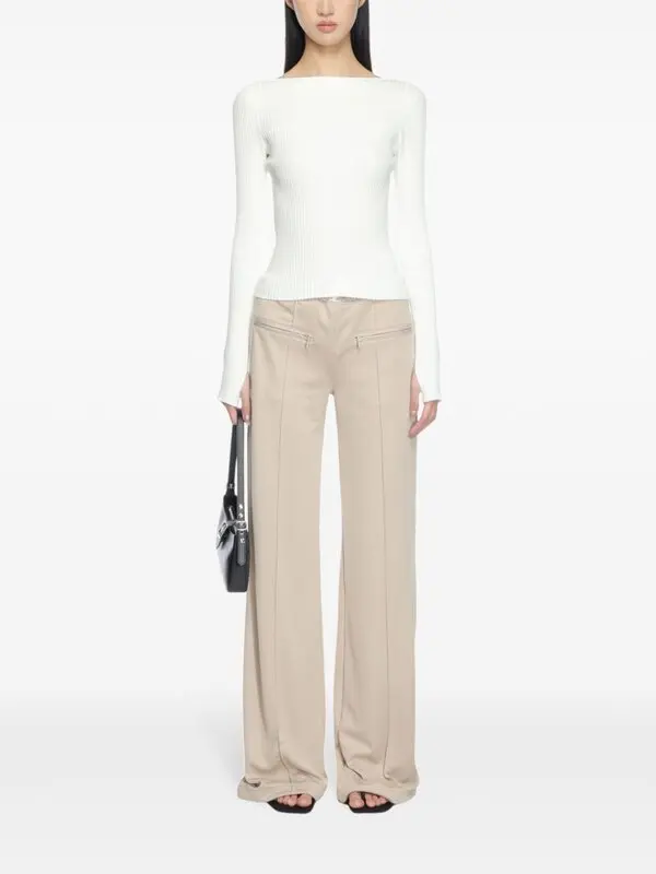 COURREGES Ribbed-knit Top