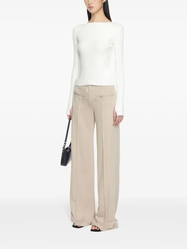 COURREGES Ribbed-knit Top