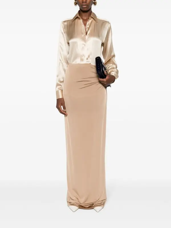 TOM FORD Pintuck-detail Silk Shirt