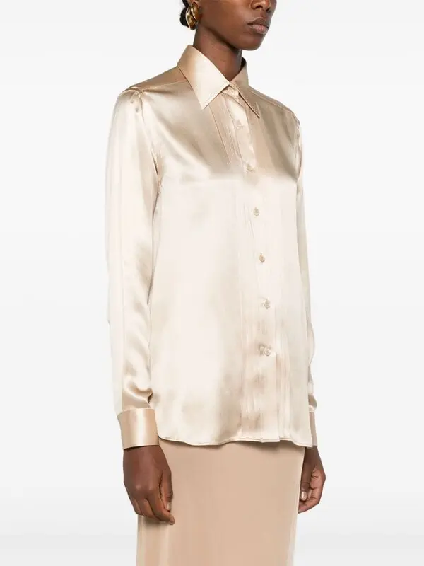 TOM FORD Pintuck-detail Silk Shirt
