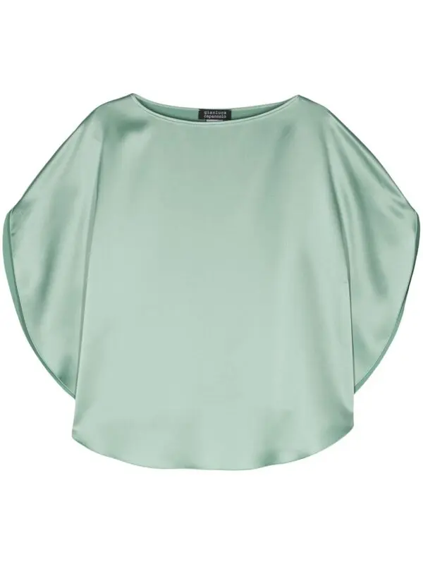 GIANLUCA CAPANNOLO Tonal Stitching Blouse - Green