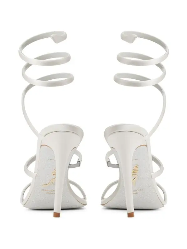 Rene Caovilla Cleo Satin Sandals - Grey