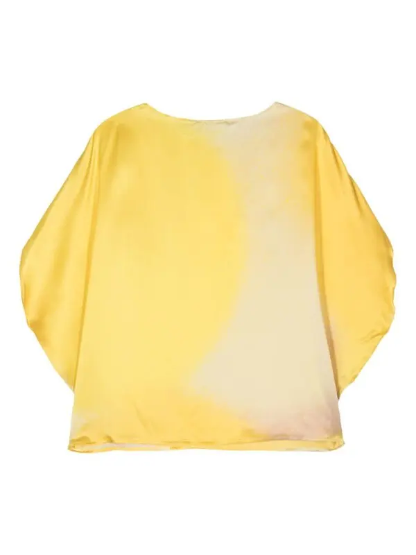GIANLUCA CAPANNOLO Iris Ombré Silk Blouse - Yellow