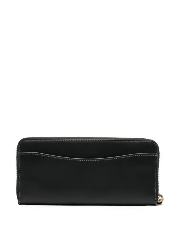 COACH Slim Accordion Leather Wallet - Black