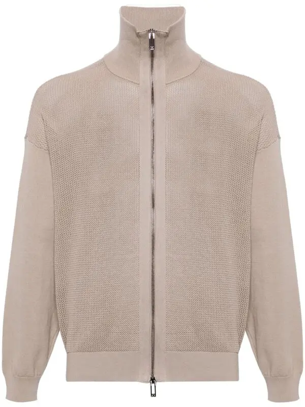 Emporio Armani Cotton Zip-up Cardigan