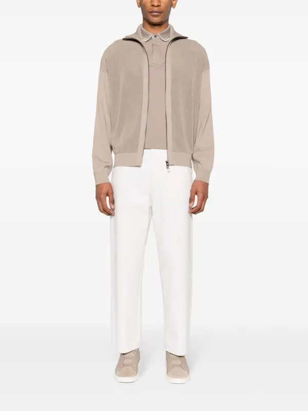 Emporio Armani Cotton Zip-up Cardigan