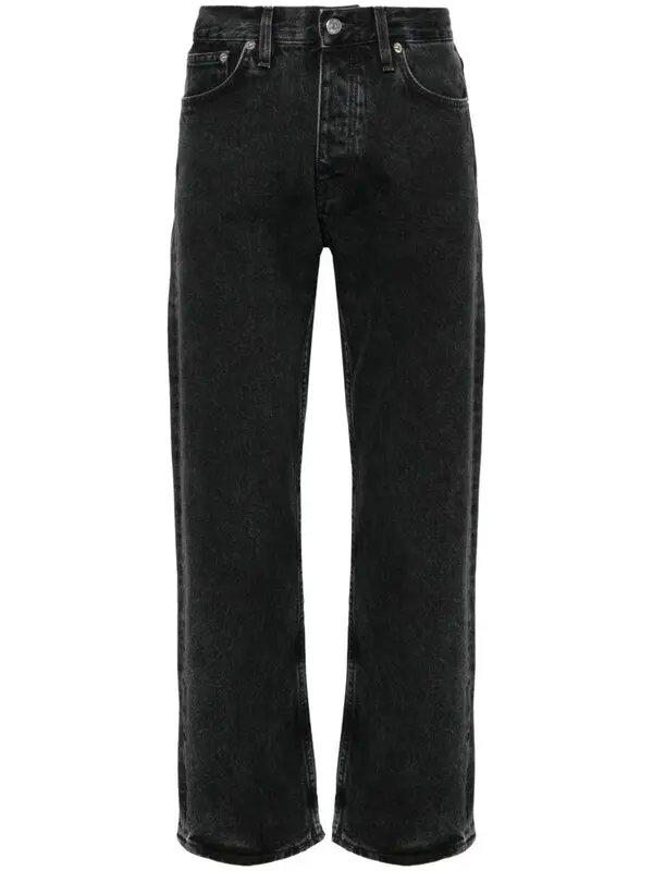 SUNFLOWER Mid-rise Straight-leg Jeans - Black