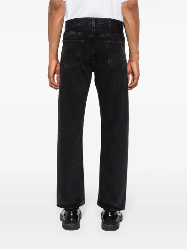 SUNFLOWER Mid-rise Straight-leg Jeans - Black