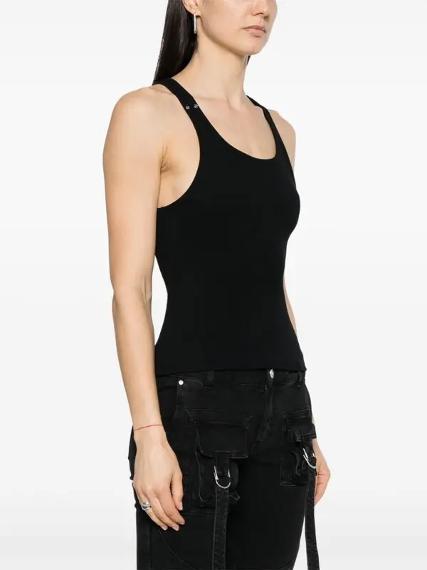 Maison Margiela Cut-Out Ribbed Tank Top In Black - 40% Off