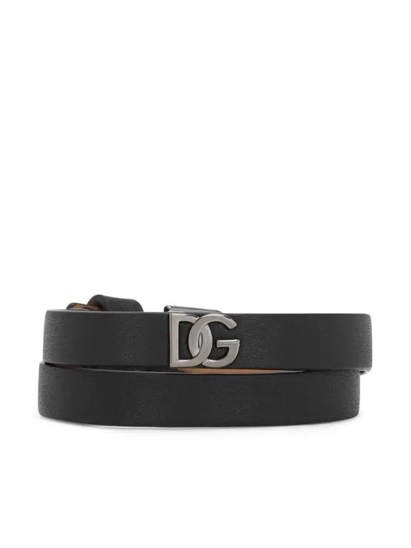 Dolce & Gabbana Logo-plaque Bracelet - Black