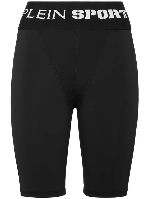 PLEIN SPORT Push-up Cycling Shorts - Black