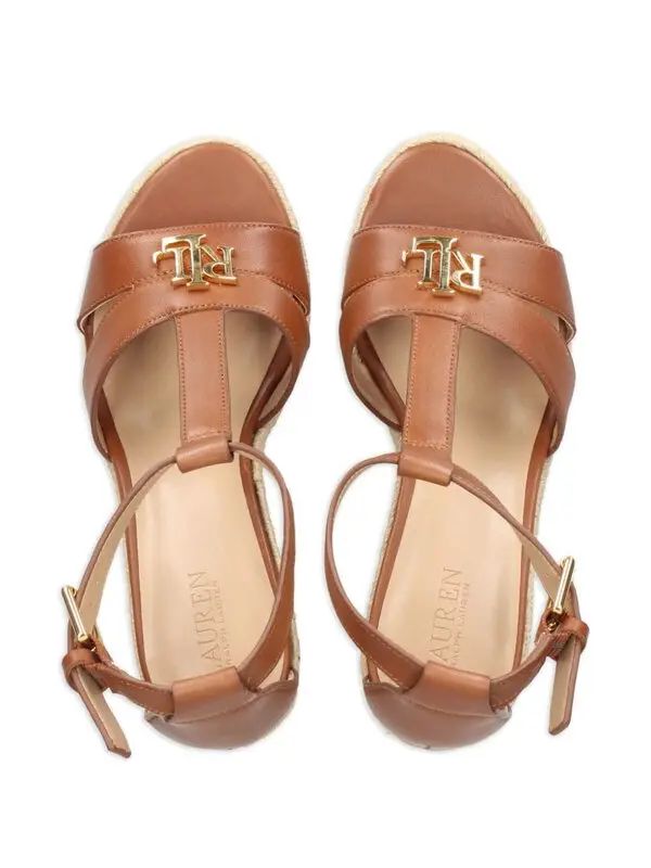 Ralph Lauren Logo-appliqué Wedge Sandals