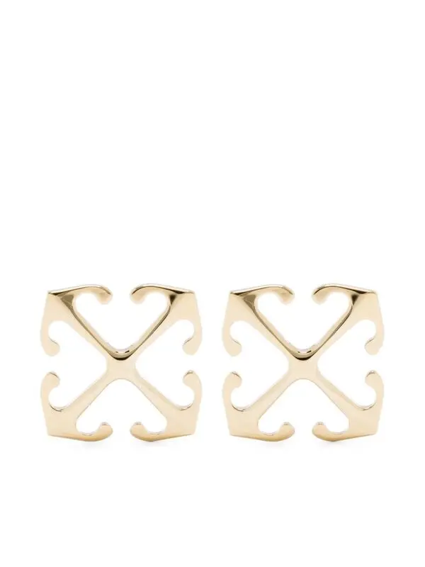 Off-White Mini Arrow Earrings - Gold