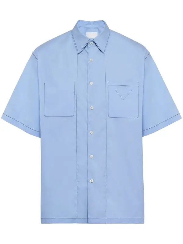 Prada Triangle-logo Cotton Shirt