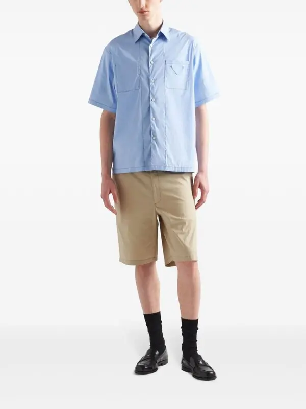 Prada Triangle-logo Cotton Shirt