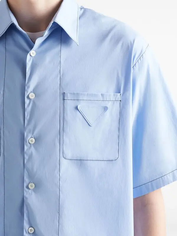 Prada Triangle-logo Cotton Shirt