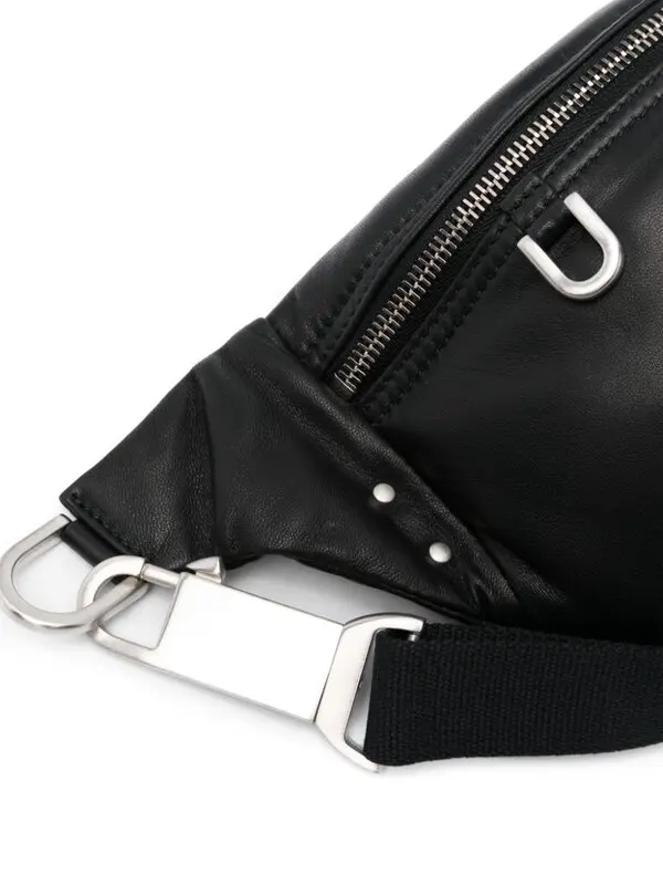 Rick Owens Bumbag Leather Belt Bag In Black | Editorialist