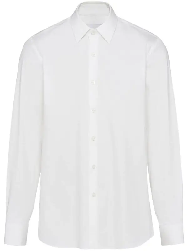 Prada Long-sleeve Cotton Shirt - White
