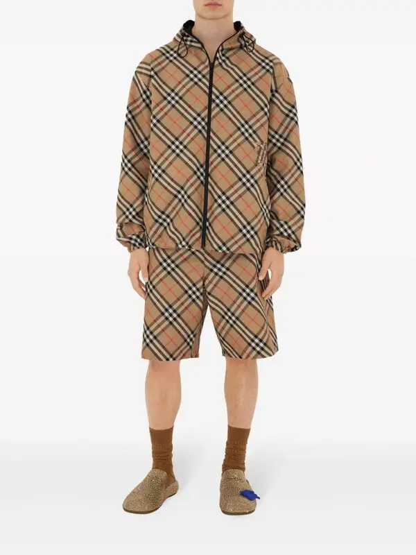 Burberry Check-print Drawstring Shorts - Brown