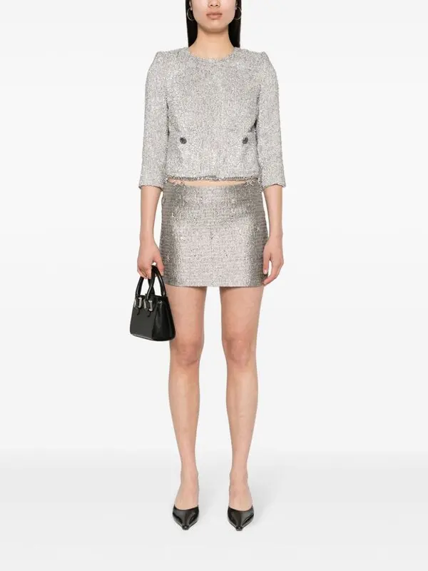 Elisabetta Franchi Tweed Cropped Jacket