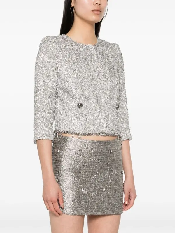 Elisabetta Franchi Tweed Cropped Jacket