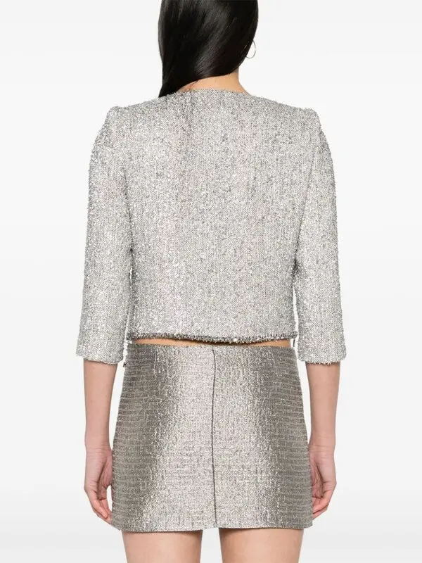 Elisabetta Franchi Tweed Cropped Jacket