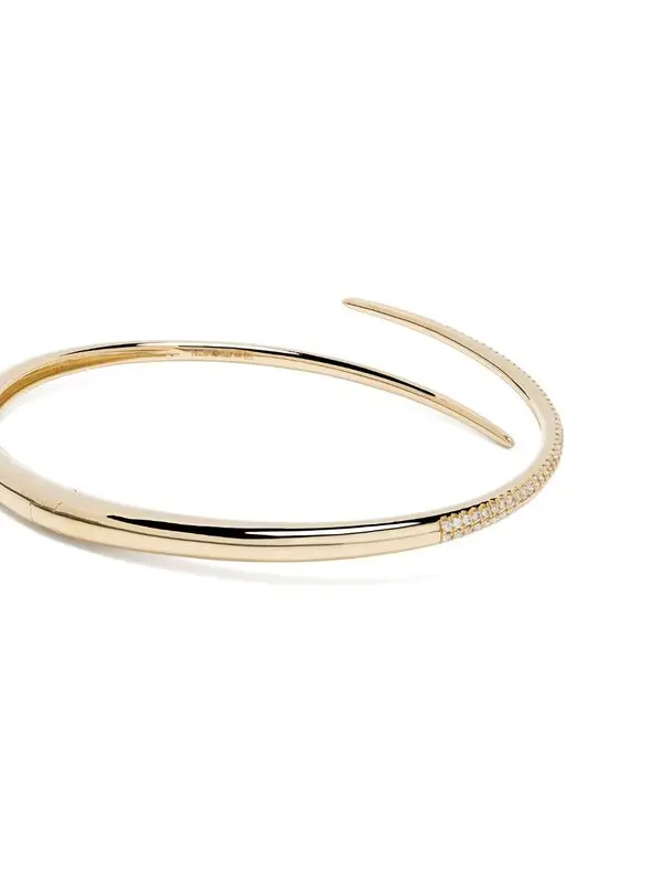 Adina Reyter 14kt Yellow Diamond Cuff Bracelet