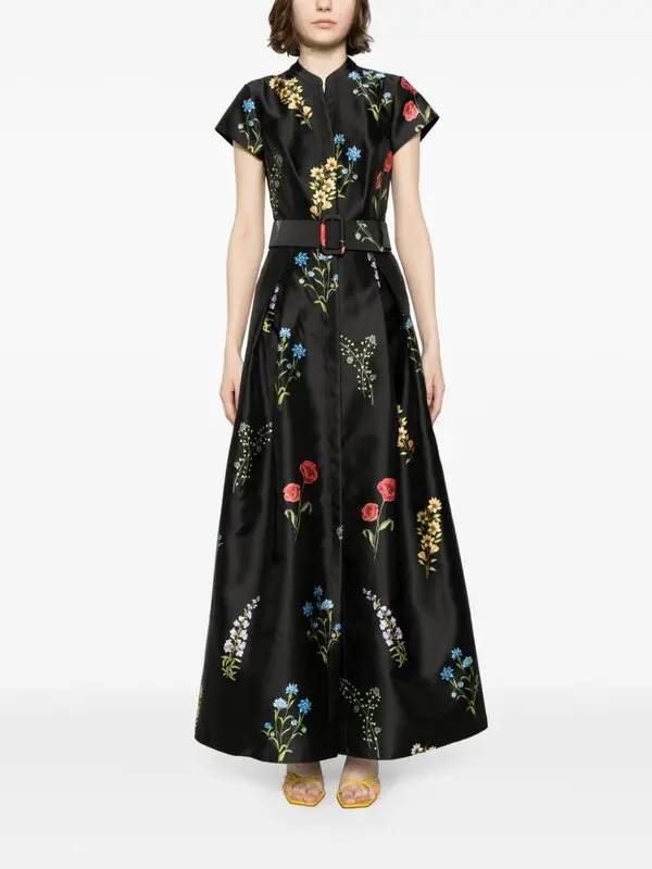 Sachin & Babi Marta Floral-print Gown - Blue