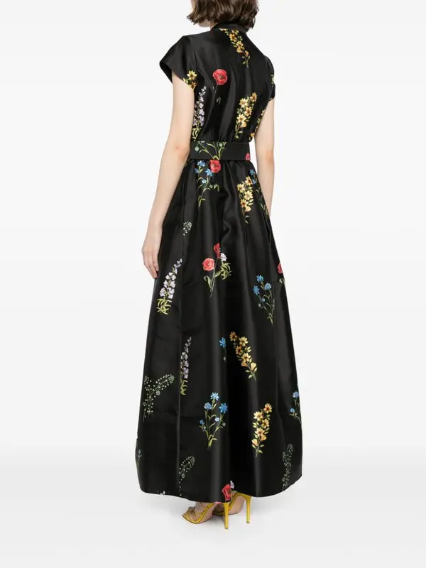 Sachin & Babi Marta Floral-print Gown - Blue