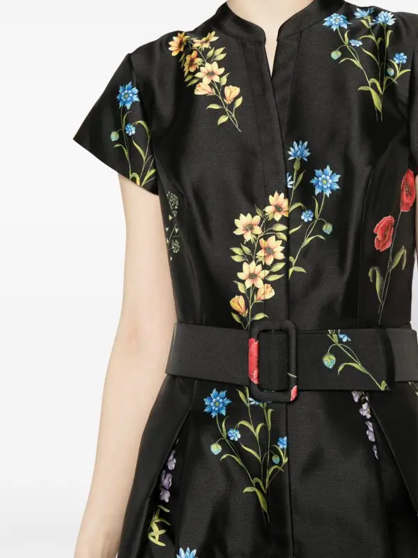 Sachin & Babi Marta Floral-print Gown - Blue