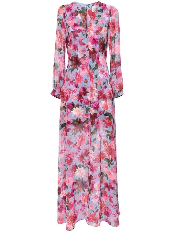 Sachin & Babi Penny Floral-print Gown - Black