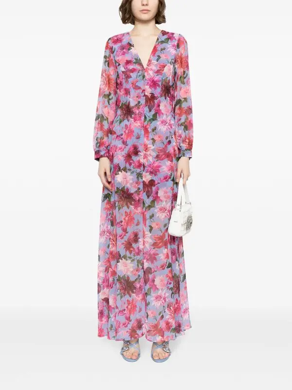 Sachin & Babi Penny Floral-print Gown - Black