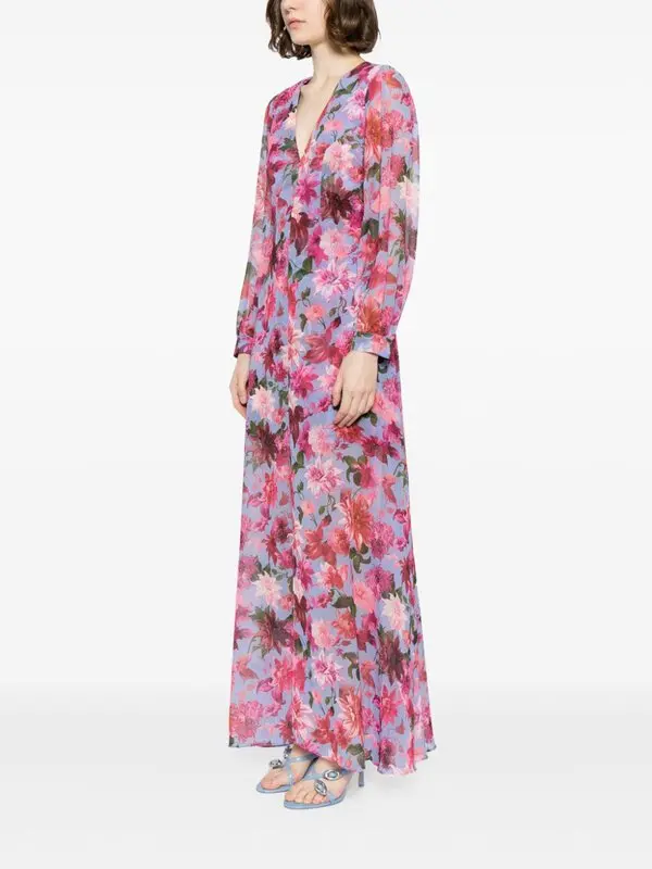 Sachin & Babi Penny Floral-print Gown - Black