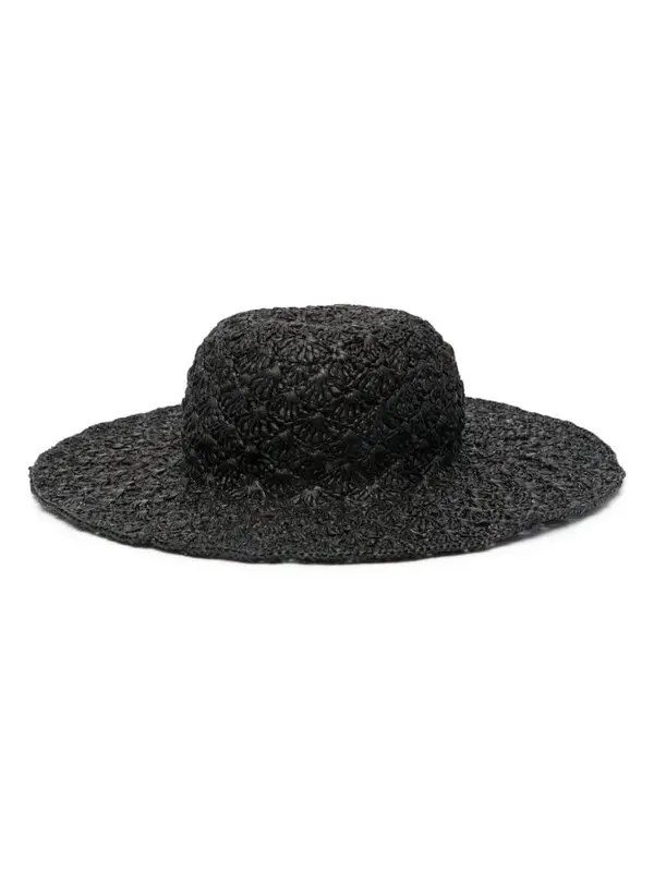 Isabel Marant Tulum Raffia Sun Hat - Black