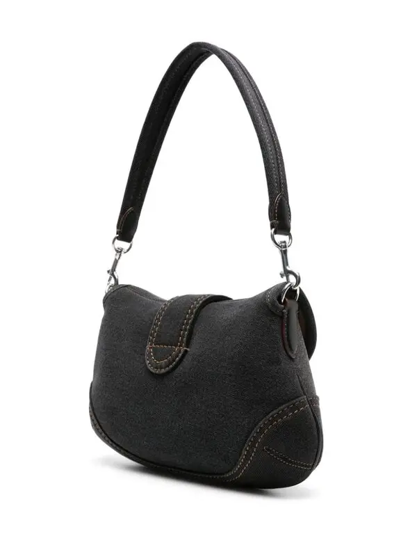 Coach Soho Flap Denim Shoulder Bag - Black | Editorialist
