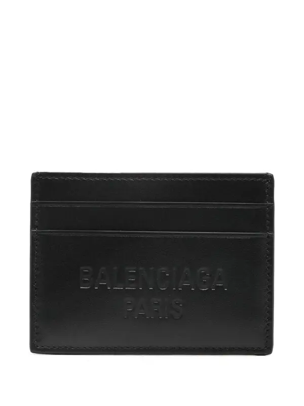Balenciaga Duty Free Leather Cardholder - Black