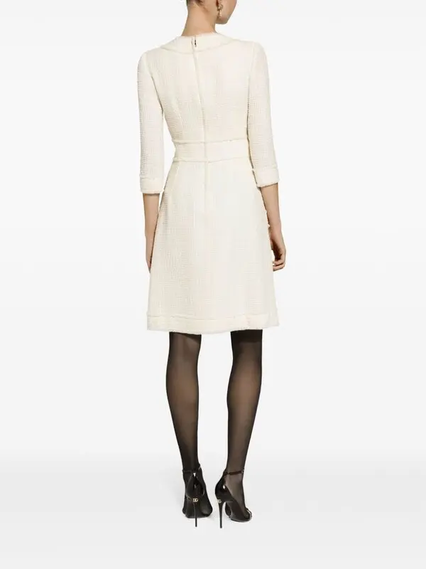 Dolce & Gabbana A-line Tweed Dress - Neutrals