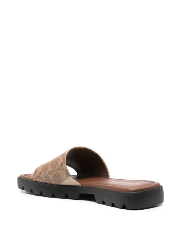 COACH Florence Leather Sandals - Brown