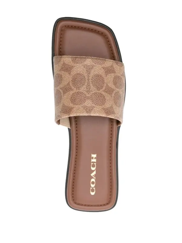 COACH Florence Leather Sandals - Brown